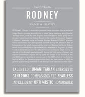 Rodney | Name Art Print – Name Stories