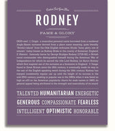 Rodney | Name Art Print – Name Stories