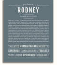 Rodney | Name Art Print – Name Stories