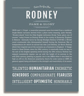 Rodney | Name Art Print – Name Stories