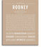 Rodney Personalized Name Meaning Art Prints – Name Stories