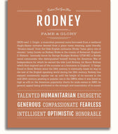 Rodney | Name Art Print – Name Stories
