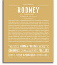 Rodney | Name Art Print – Name Stories