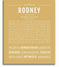 Rodney Personalized Name Meaning Art Prints – Name Stories