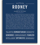 Rodney | Name Art Print – Name Stories