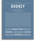 Rodney | Name Art Print – Name Stories