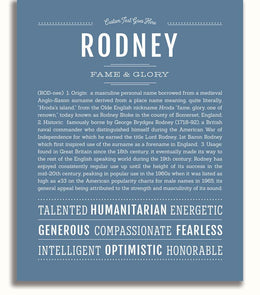 Rodney | Name Art Print – Name Stories