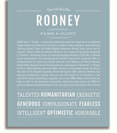 Rodney | Name Art Print – Name Stories