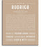 Rodrigo | Name Art Print – Name Stories