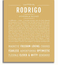 Rodrigo | Name Art Print – Name Stories