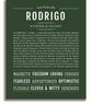 Rodrigo | Name Art Print – Name Stories