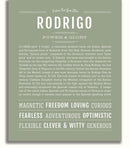 Rodrigo | Name Art Print – Name Stories