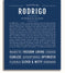 Rodrigo Personalized Name Meaning Art Prints – Name Stories