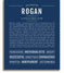 Rogan Personalized Name Meaning Art Prints – Name Stories