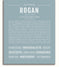 Rogan Personalized Name Meaning Art Prints – Name Stories