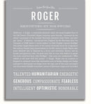 Roger | Name Art Print – Name Stories