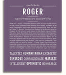 Roger | Name Art Print – Name Stories