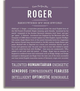 Roger | Name Art Print – Name Stories