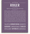Roger | Name Art Print – Name Stories
