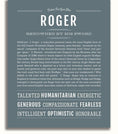 Roger | Name Art Print – Name Stories