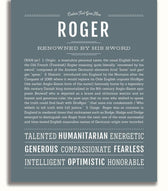 Roger | Name Art Print – Name Stories