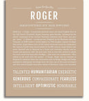 Roger | Name Art Print – Name Stories