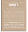 Roger | Name Art Print – Name Stories
