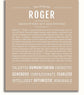 Roger | Name Art Print – Name Stories