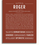 Roger | Name Art Print – Name Stories