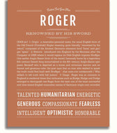Roger | Name Art Print – Name Stories