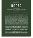 Roger | Name Art Print – Name Stories