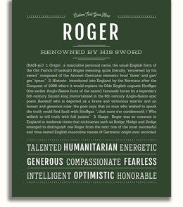 Roger | Name Art Print – Name Stories