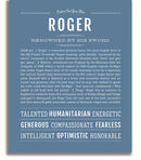 Roger | Name Art Print – Name Stories