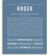 Roger | Name Art Print – Name Stories