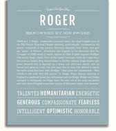 Roger | Name Art Print – Name Stories