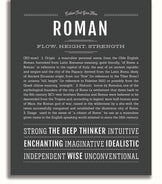 Roman | Name Art Print – Name Stories