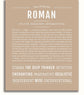 Roman | Name Art Print – Name Stories