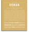Roman | Name Art Print – Name Stories