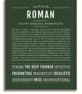 Roman | Name Art Print – Name Stories