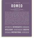 Romeo | Name Art Print – Name Stories