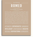 Romeo | Name Art Print – Name Stories