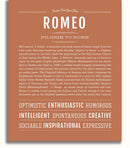 Romeo | Name Art Print – Name Stories