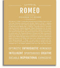 Romeo | Name Art Print – Name Stories