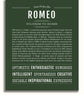 Romeo | Name Art Print – Name Stories