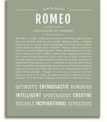 Romeo | Name Art Print – Name Stories