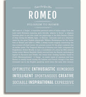 Romeo Personalized Name Meaning Art Prints – Name Stories