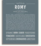 Romy | Name Art Print – Name Stories