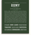 Romy | Name Art Print – Name Stories