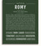 Romy | Name Art Print – Name Stories