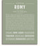 Romy | Name Art Print – Name Stories